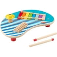 Fisher-Price Wooden Toy Musical Table with Percussion Instruments for ...