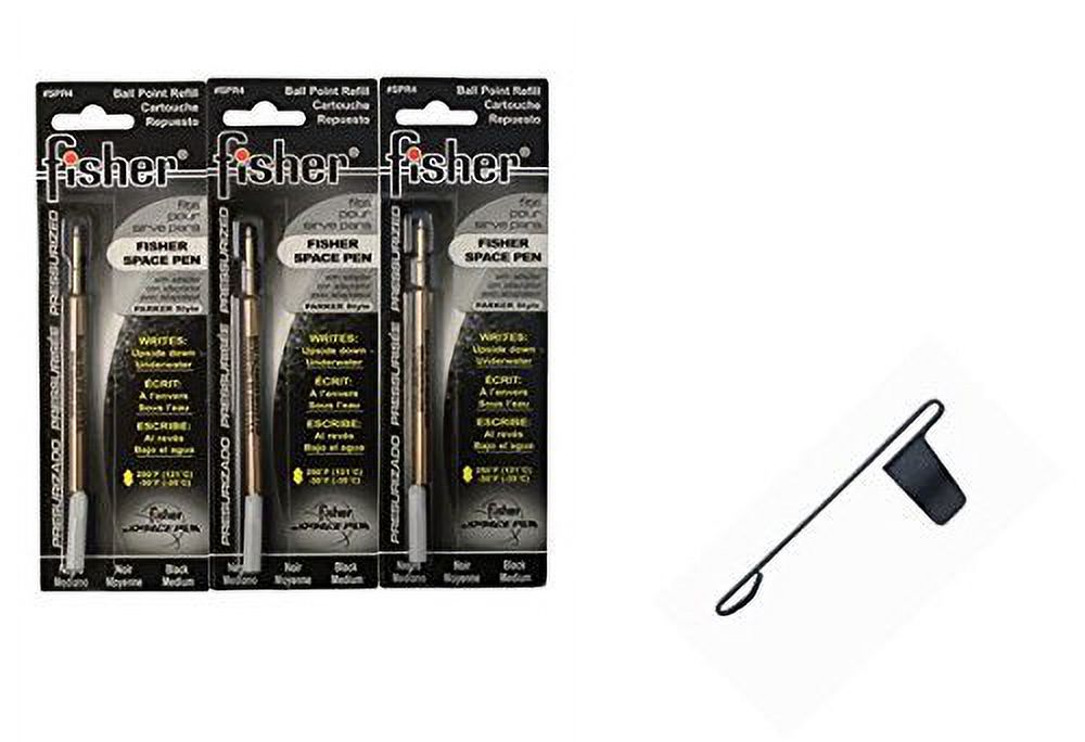 Fisher SPR4 Refills for Bullet Fisher Space Pen, Black, 3 Pack Plus a ...