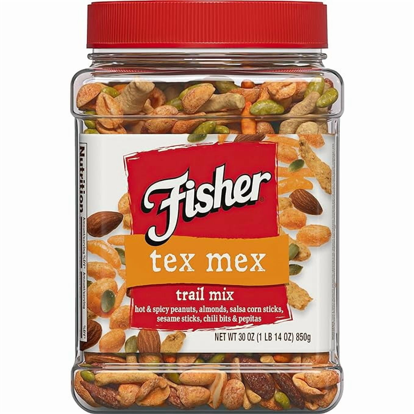 Fisher Snack Tex Mex Trail Mix, 30 Ounces, Hot and Spicy Peanuts ...