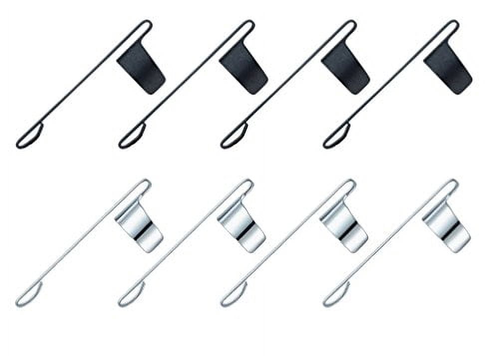 Fisher Space Clips for 400 Series Bullet Pens 4 Matte Black & 4 Chrome ...