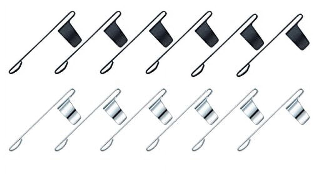 Fisher Space Clips for 400 Series Bullet Pens 6 Matte Black & 6 Chrome ...
