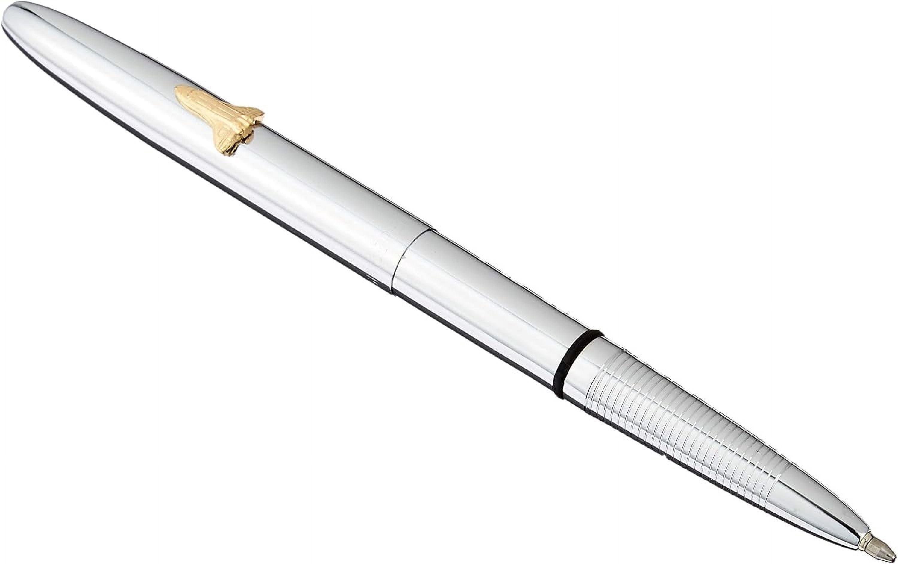 Fisher Space Pen Chrome Bullet Pen, Shuttle Emblem, Ballpoint, Black ...