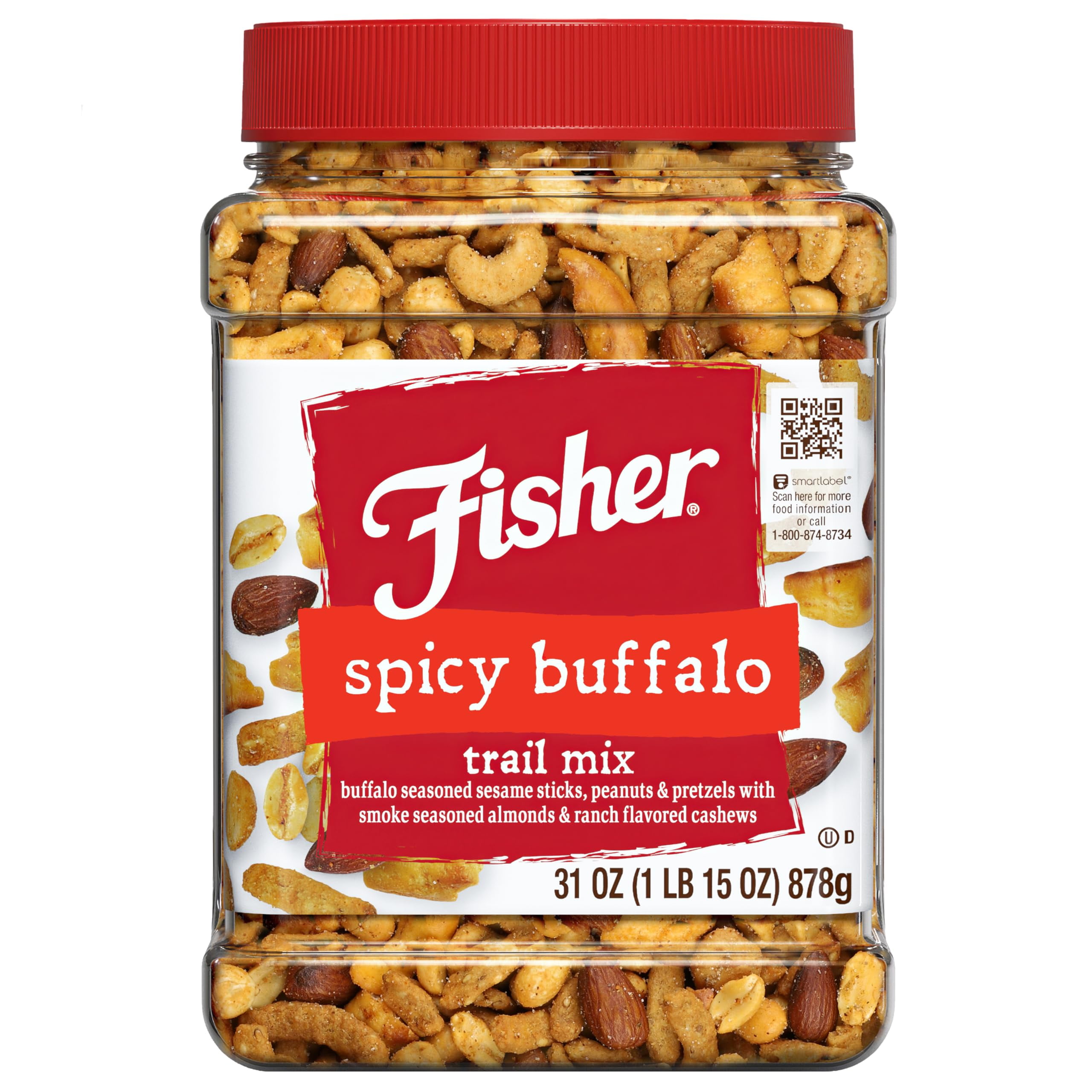 Fisher Spicy Buffalo Bulk AIF9 Trail Mix, 31 Jar; Buffalo Seasoned ...