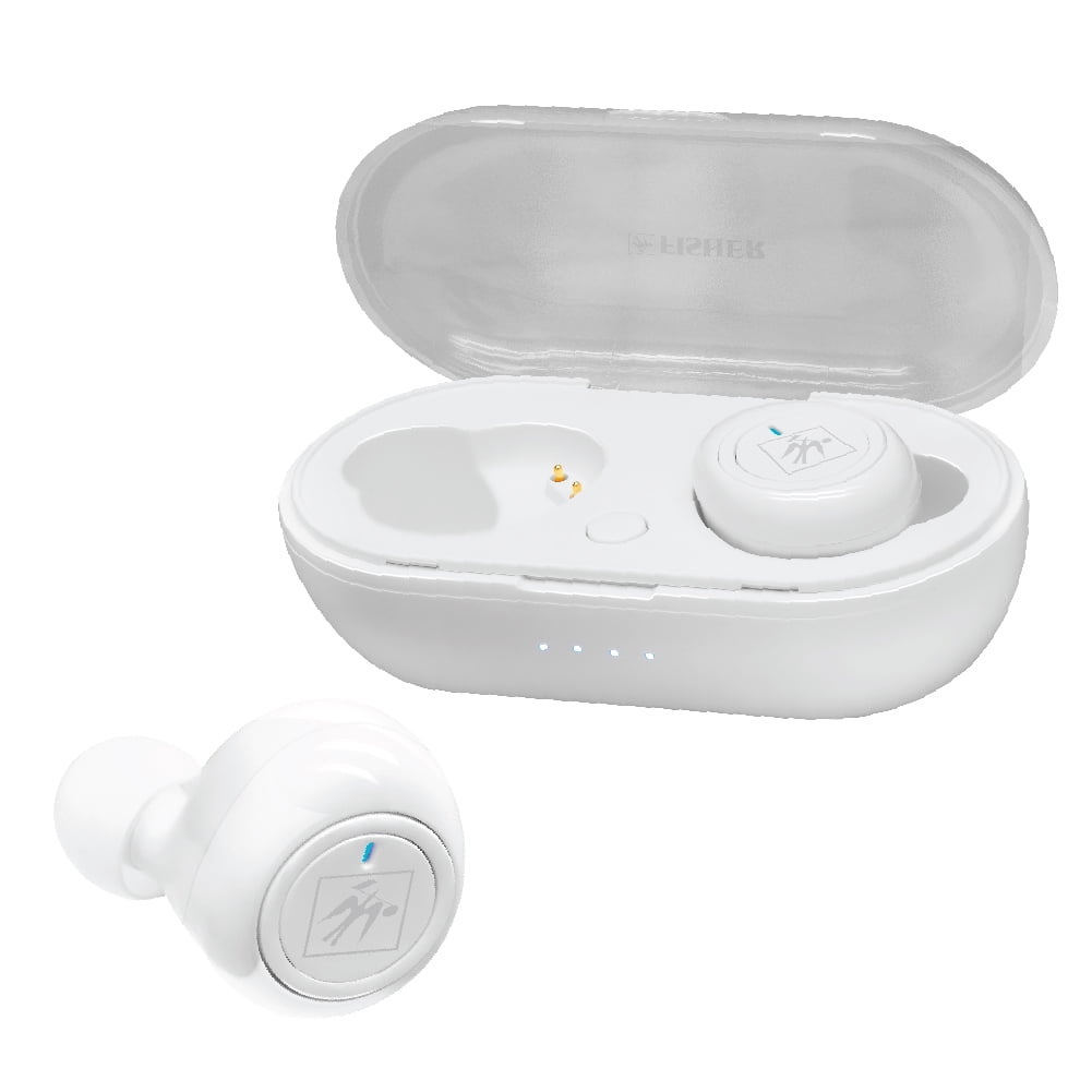 Fisher True Wireless Bluetooth Earbuds with Mic and Charging Case, Siri ...