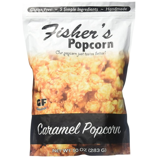 Fisher's Popcorn Caramel Bag, 10 oz. - Walmart.com