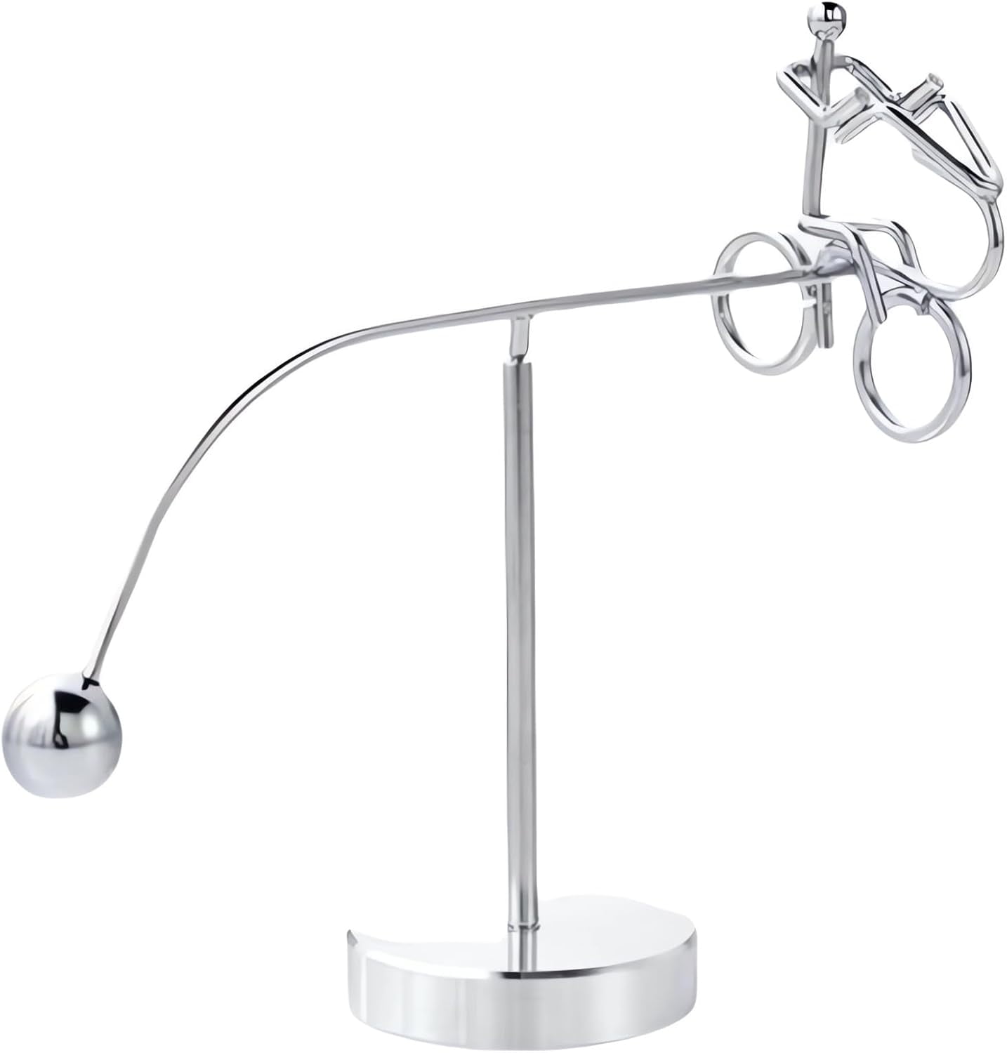 The Fisherman Balancing Sculpture Large Metal Kinetic Art Desk Office ...
