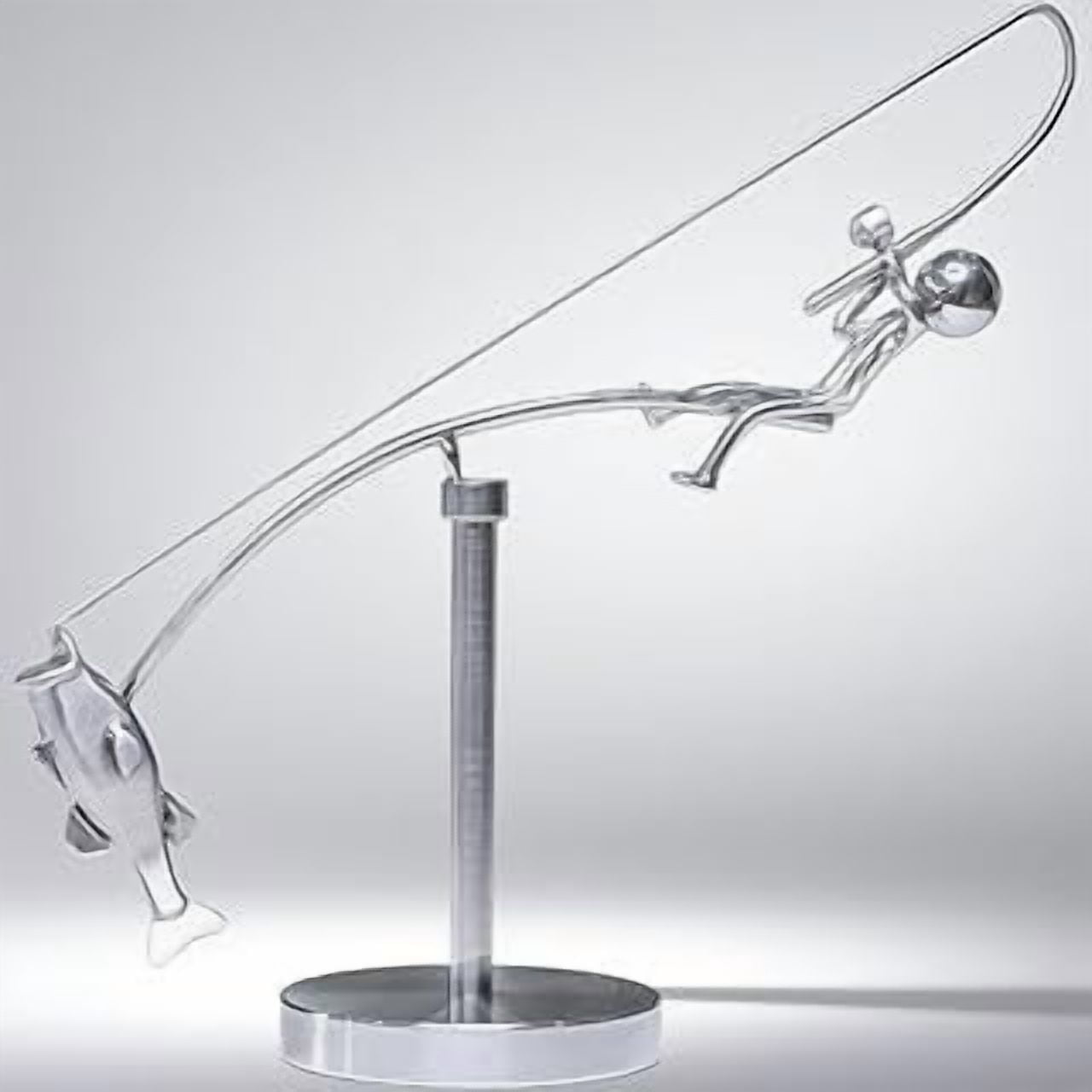 The Fisherman Balancing Sculptures,Kinetic Fishing Sculpture- Balance ...