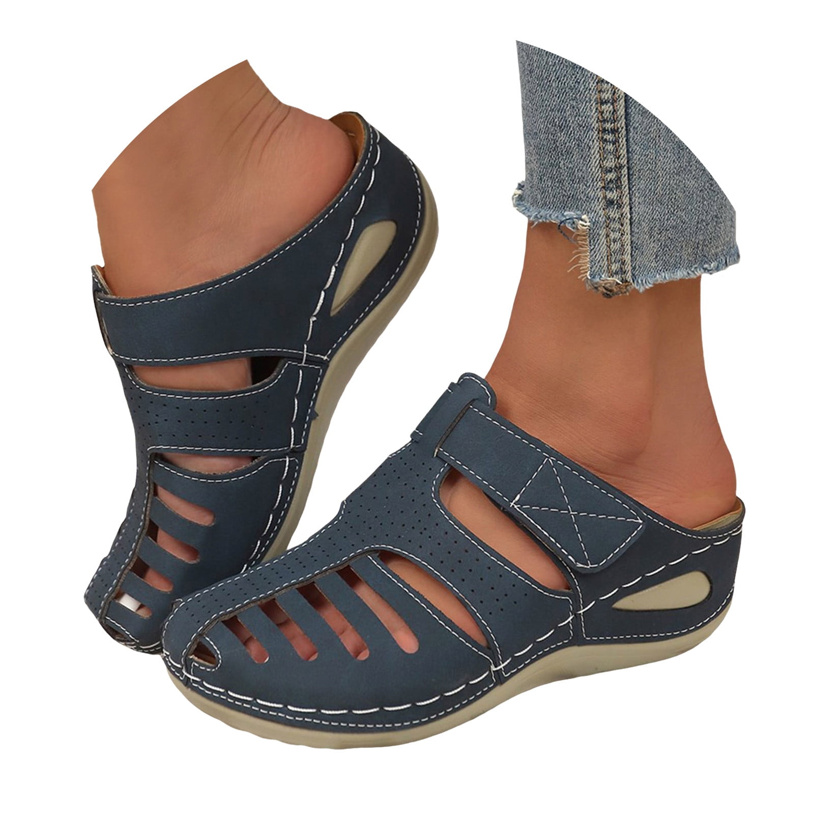 Fisherman Clogs for Women Gladiator Flat Sandals Breathable Shoes ...