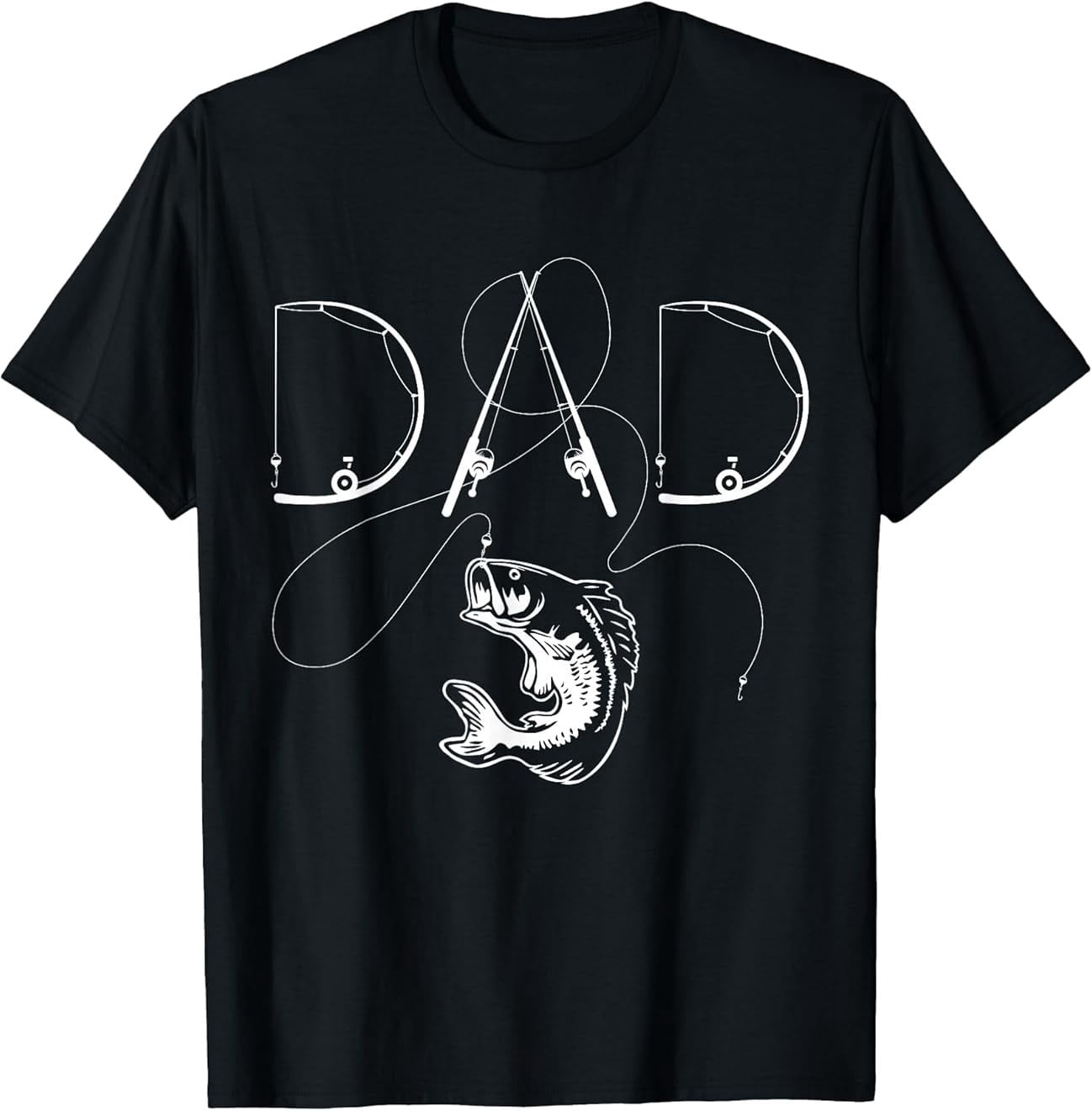Fisherman Dad Fishing Enthusiast Fish Lover Daddy Father Angling T ...