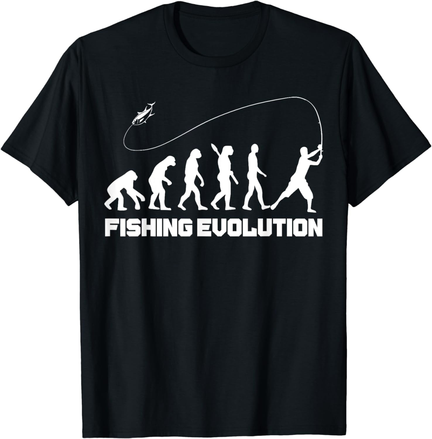 Fisherman Evolution Funny Fisher Fishing Lovers Outfit Men T-Shirt ...