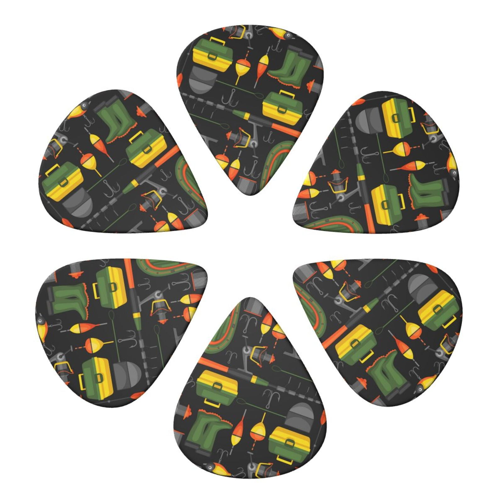 Fisherman Fishing Supplies Bait Guitar Pick 6 Pack for Bass Acoustic ...