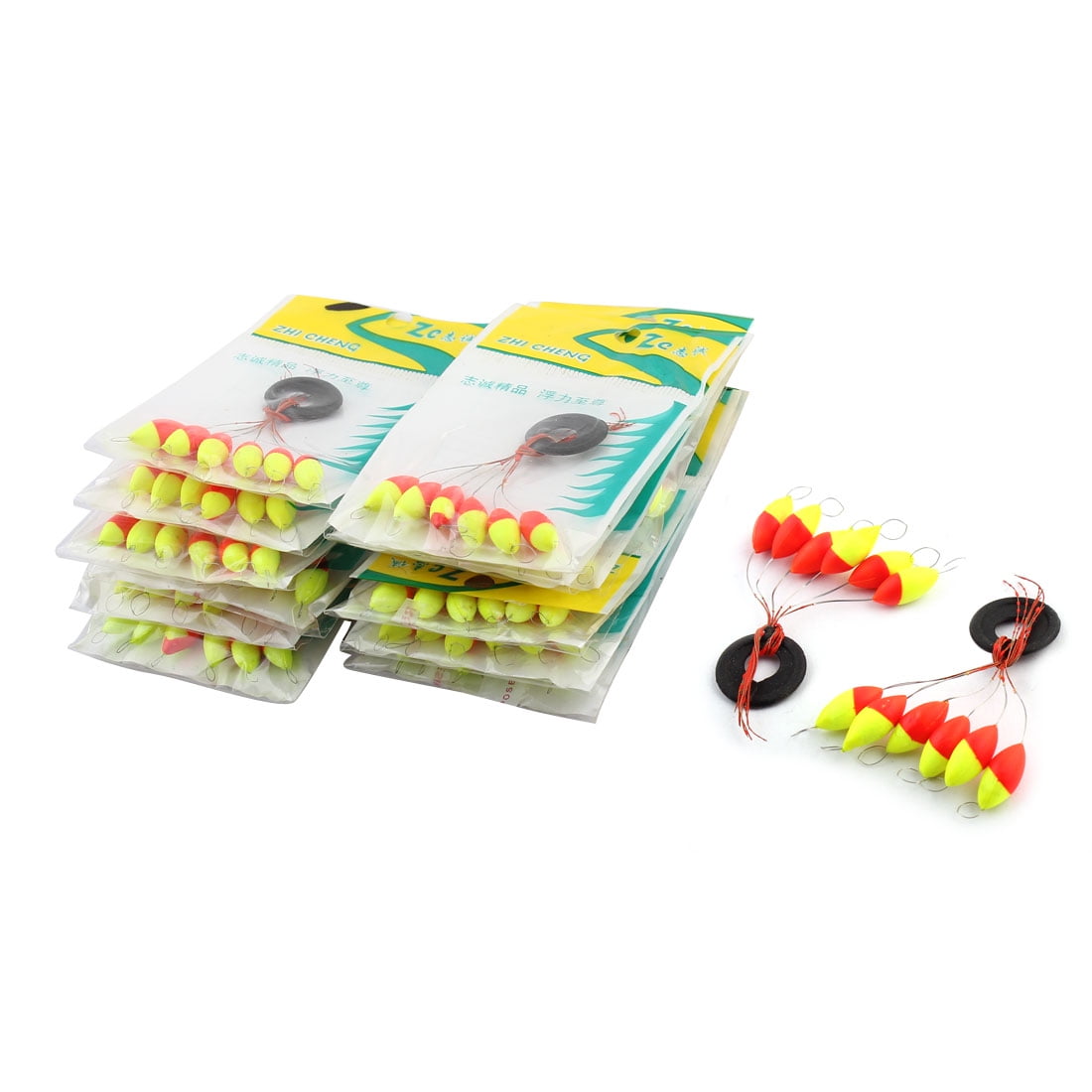Fisherman Plastic Oval Shaped Fishing Bobber Sinker Float Bean Stoppers ...