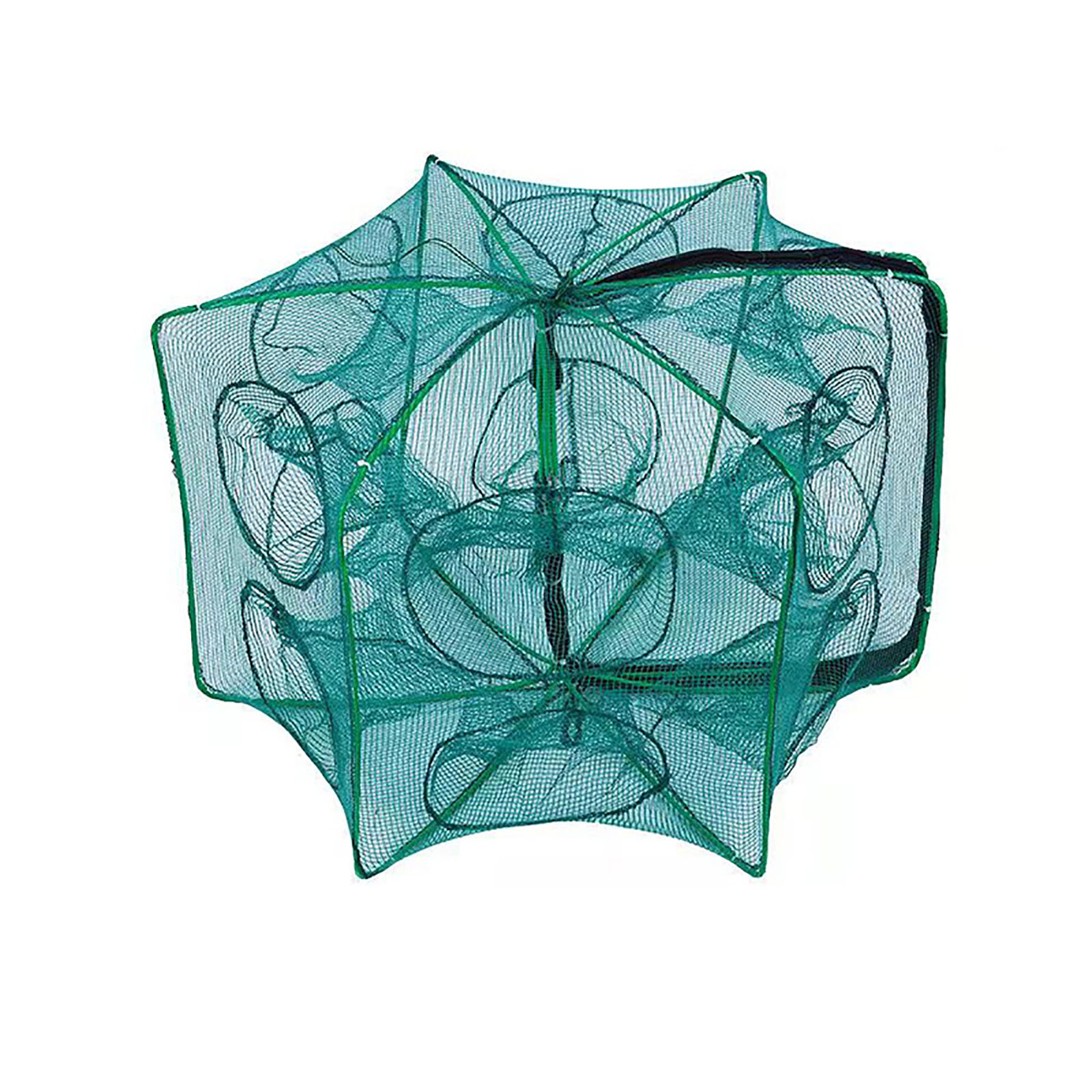 Fisherman Portable Collapsible Fishing Net Mesh Cage Trap Fishing Gear for Crawfish Crab Lobster ...