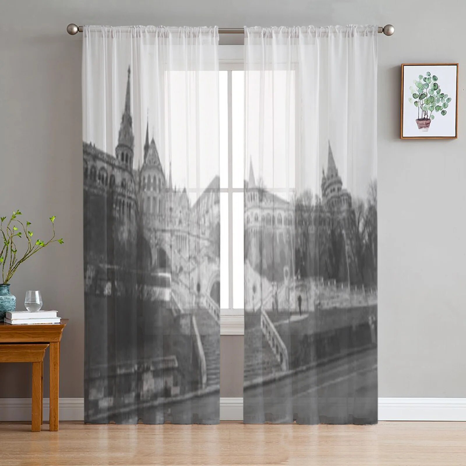 Fisherman's Bastion In Budapest In Hungary Tulle Curtains For Living ...