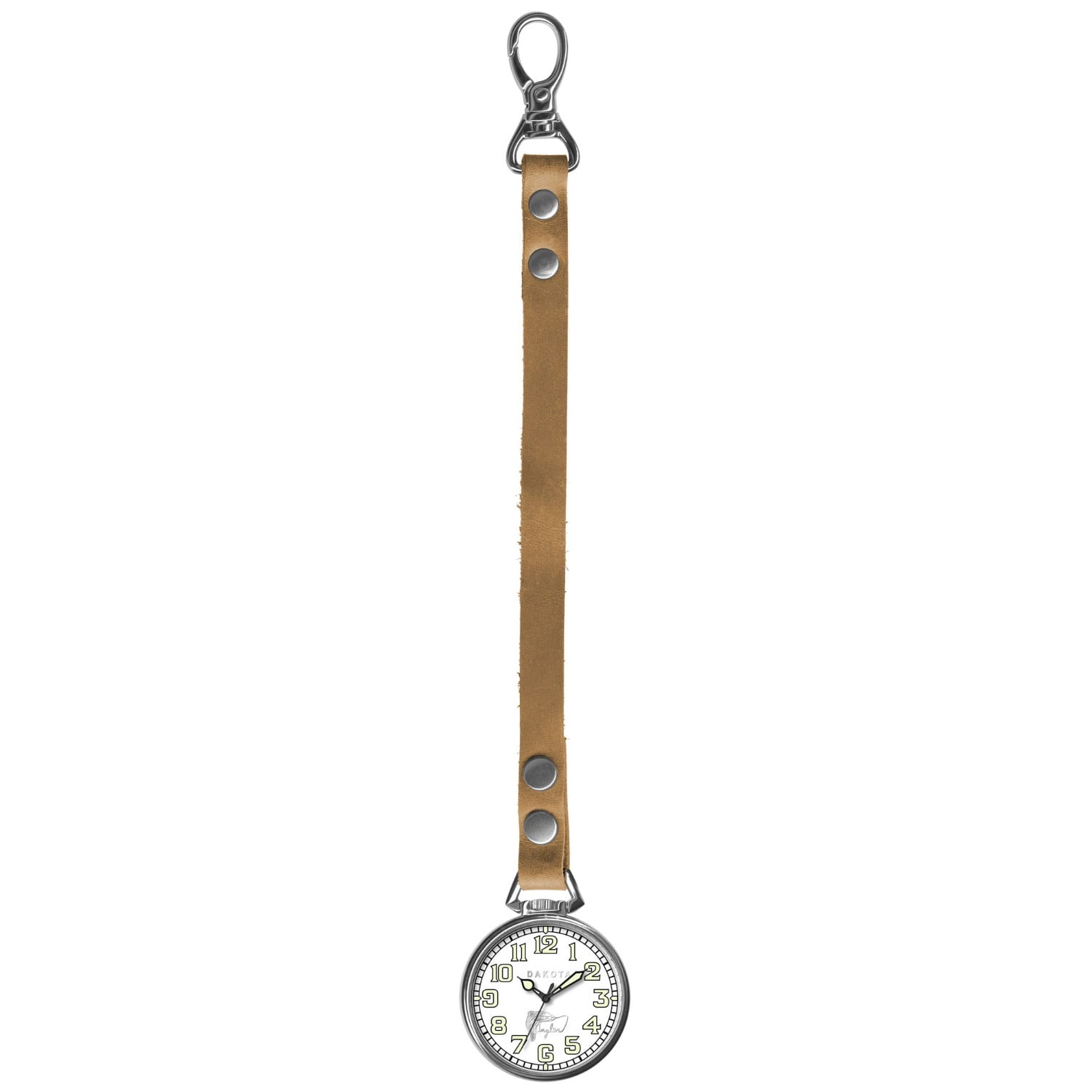 Fisherman's Classic Pocketwatch with Handmade American Leather Strap ...