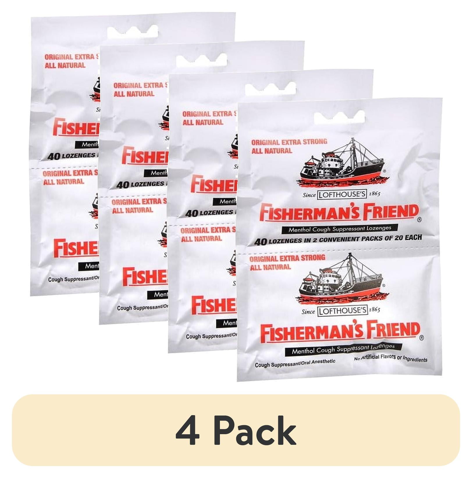 (4 pack) Fisherman's Friend Extra Strong Menthol Cough Suppressant ...