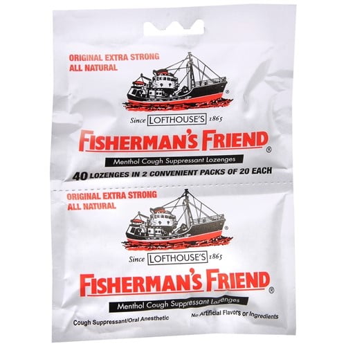 (2 pack) Fisherman's Friend Extra Strong Menthol Cough Suppressant ...