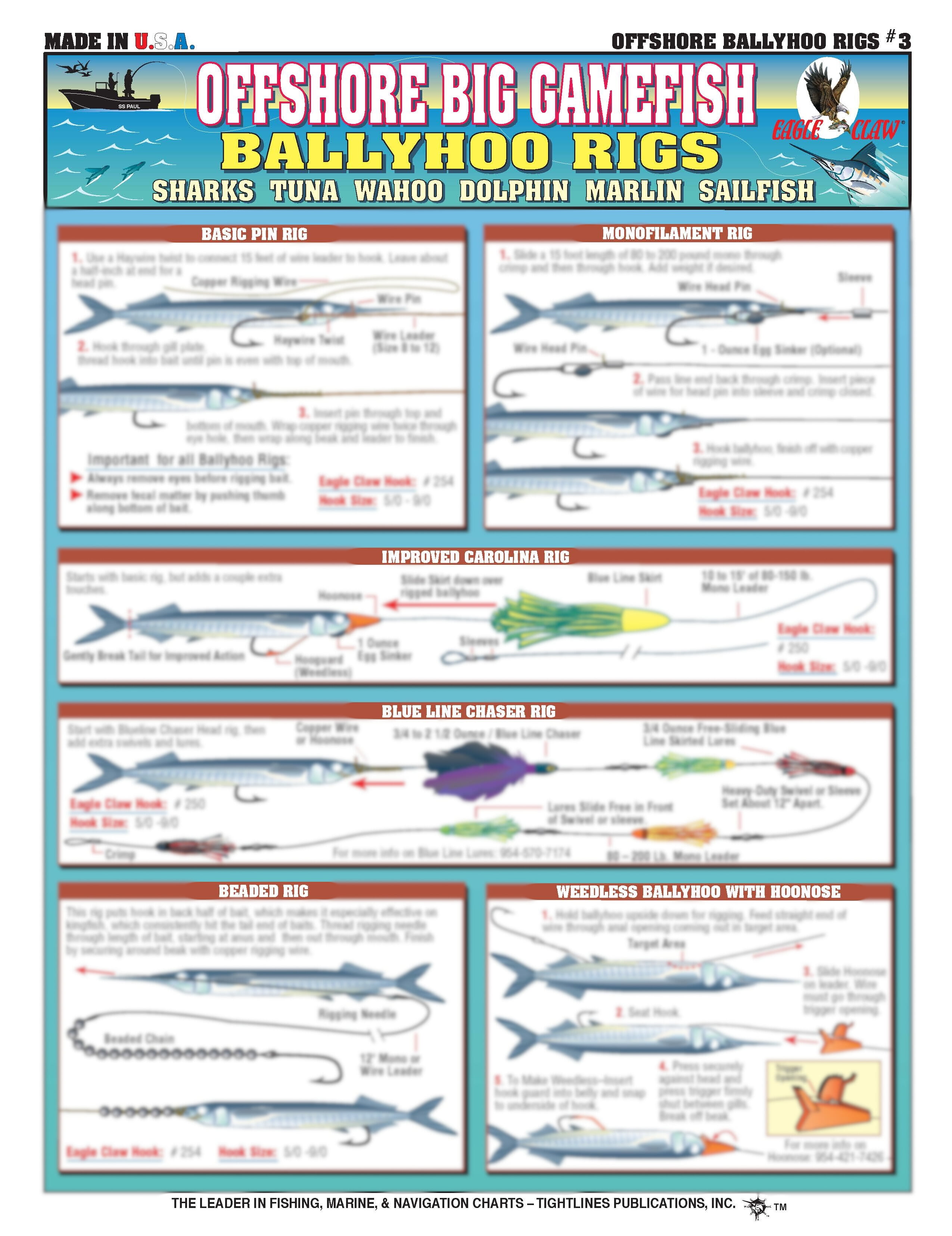 Fishermen's Offshore Big Gamefish Bait Rigging #3 (Ballyhoo Rigs ...