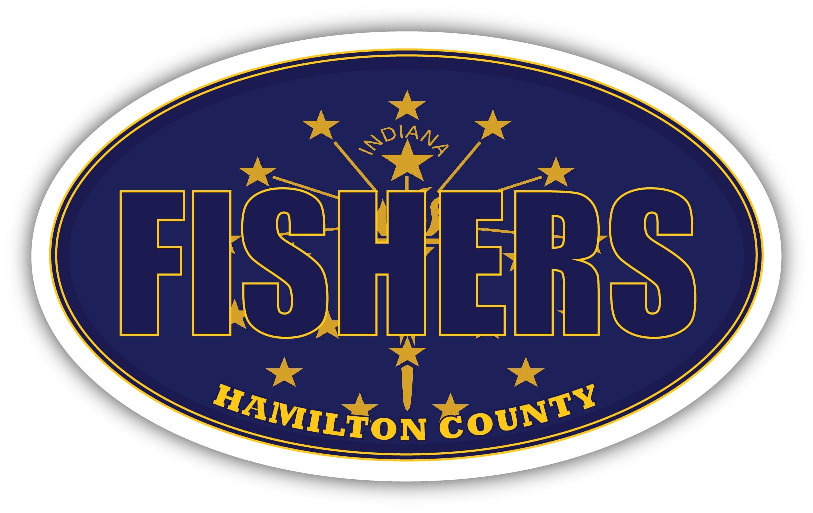 Fishers City Indiana State Flag | IN Flag Hamilton County Oval State ...