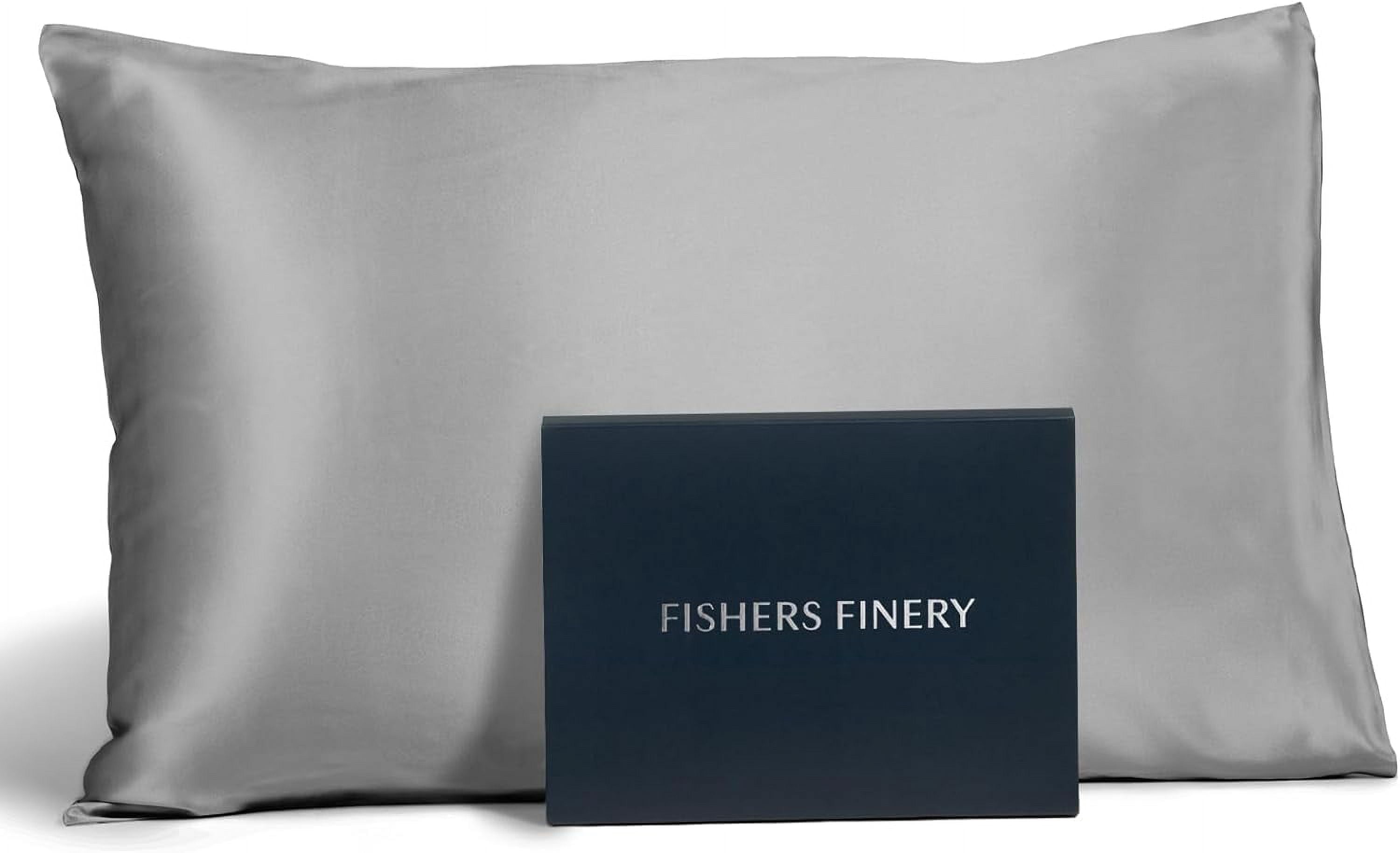 Fishers Finery 25mm 100% Pure Mulberry Silk Pillowcase (Silver ...