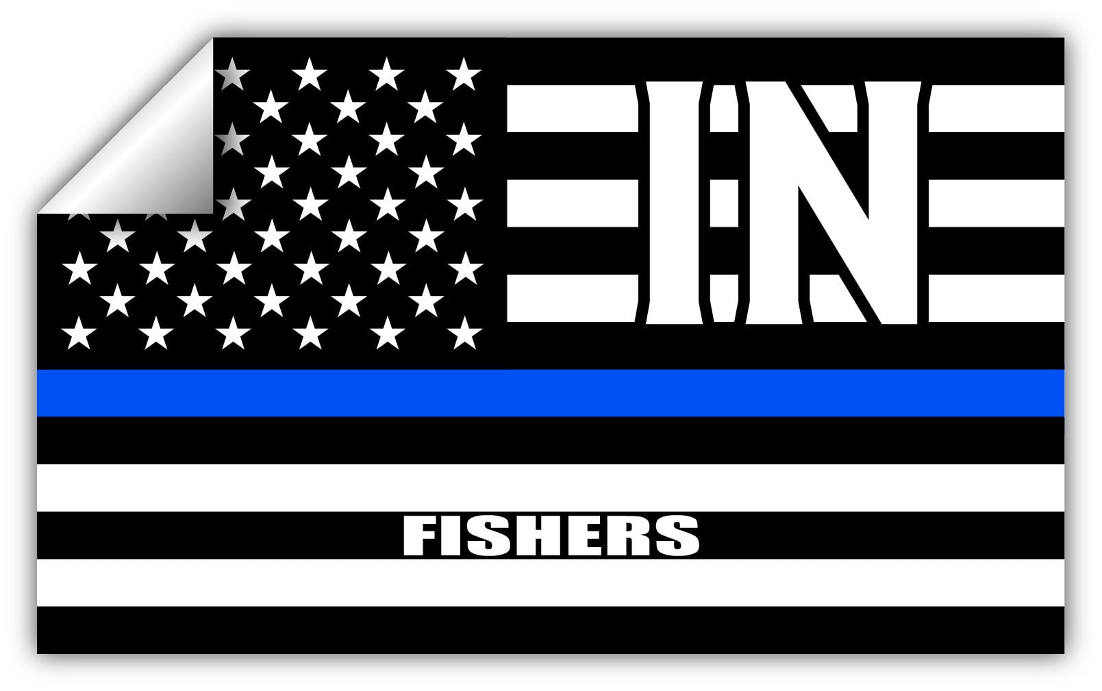 Fishers IN Indiana Hamilton County Thin Blue Line Stealthy USA Flag ...