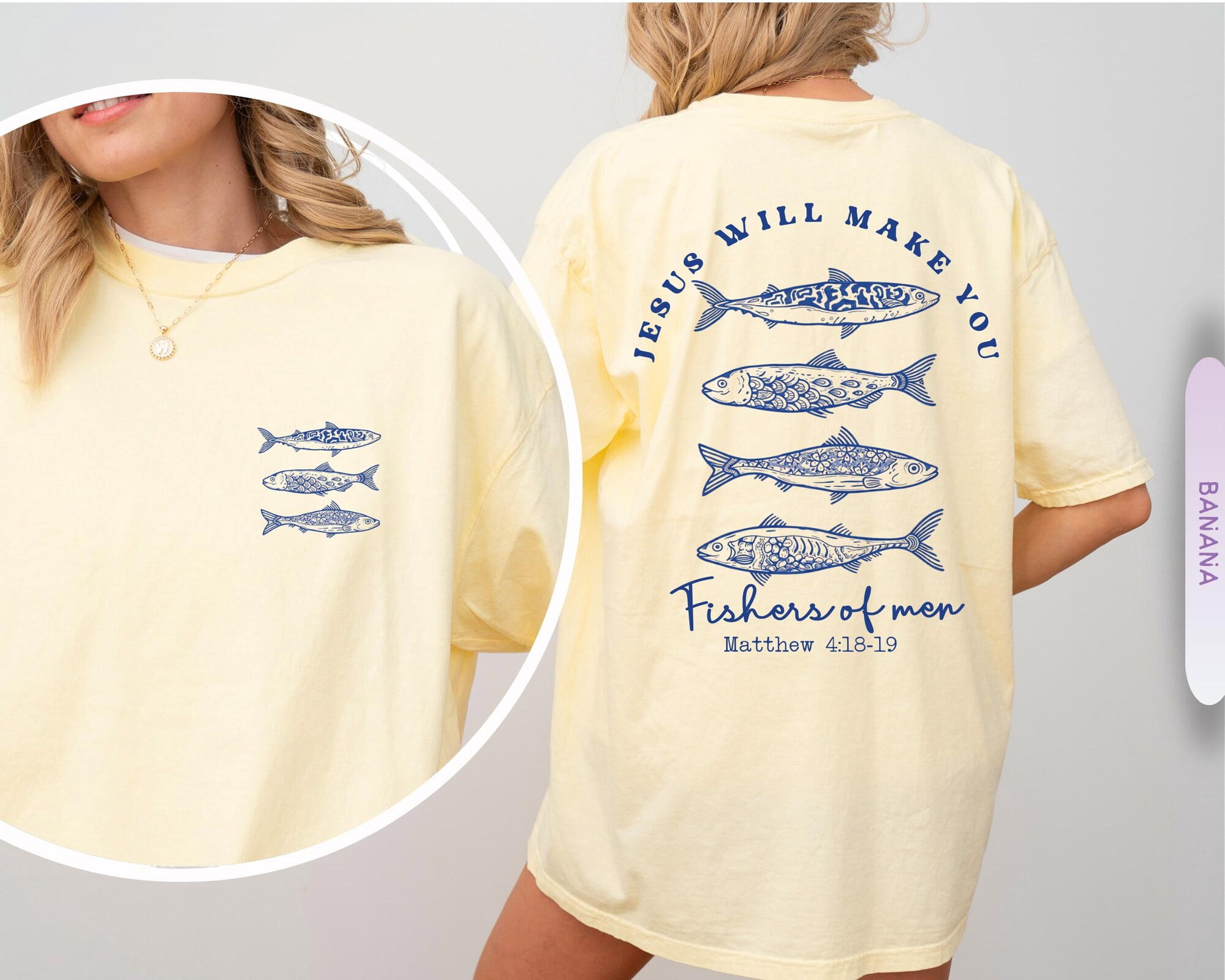 Fishers of Men Tee Christian Tshirt Faith Jesus lover Tee Bible Verse ...