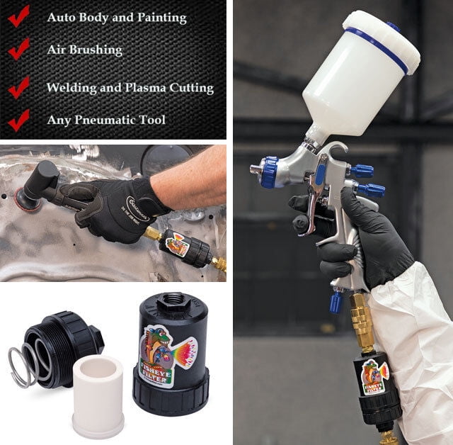 Fisheye Filter Spray Gun Tool Inline Air Oil Water Blocker - Walmart.com