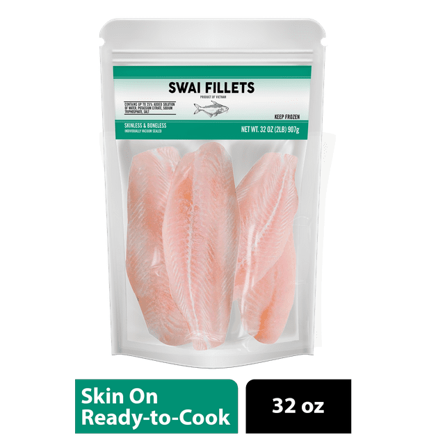 Fishin Co Frozen Swai Skinless & Boneless Fillets, 2 lb - Walmart.com