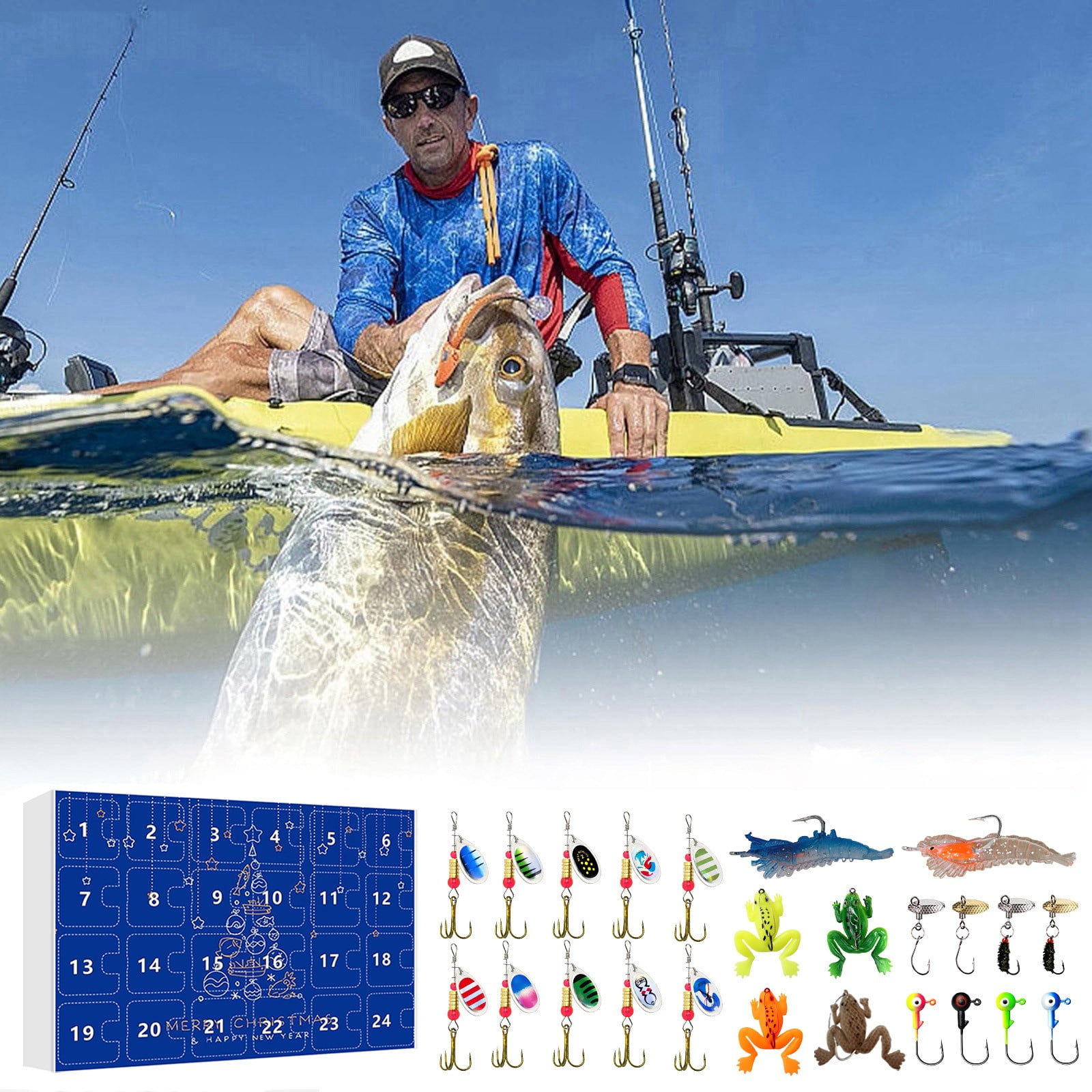 Fishing Advent Calendar 2024 for Adults Men Teens Boys Countdown Set ...