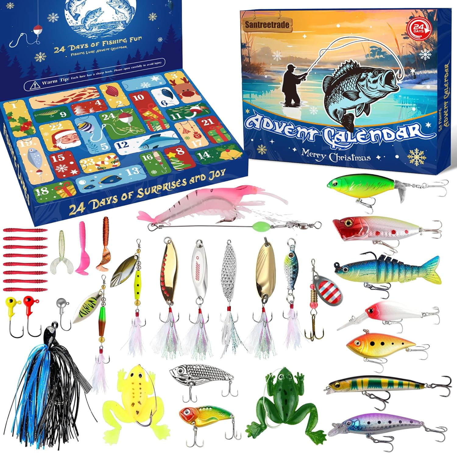 Fishing Advent Calendar 2025 for Adult Teen Boy Men - 24 Days Christmas ...