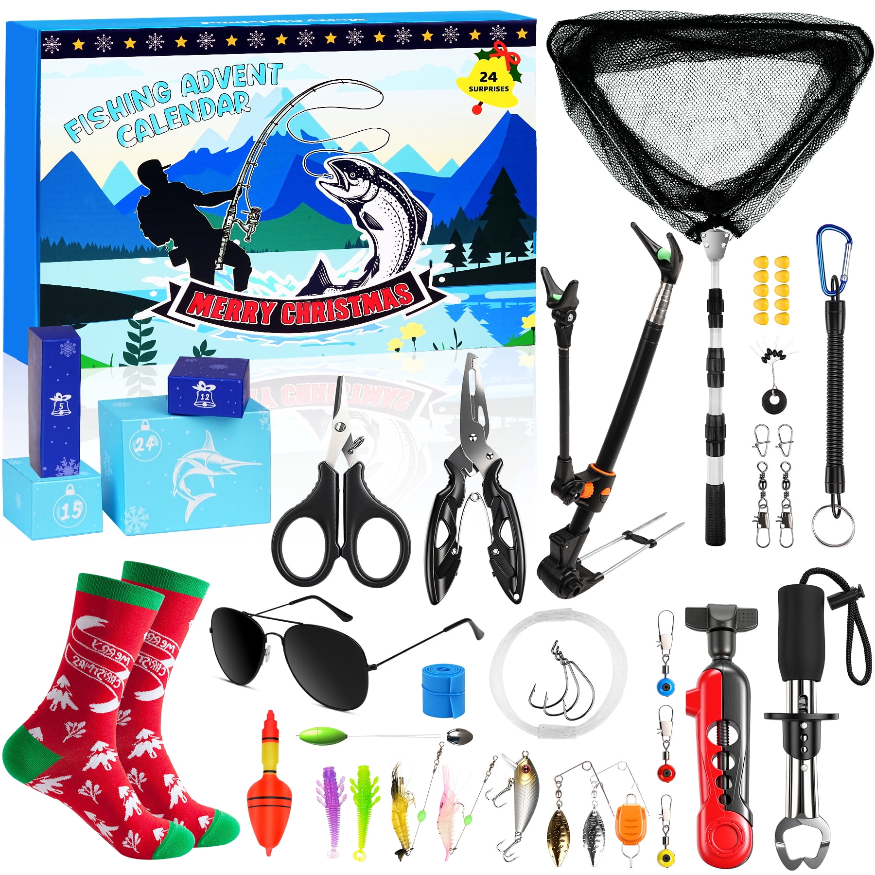 Fishing Advent Calendar 2025 for Adults, Fishing Lure Advent Calendar ...