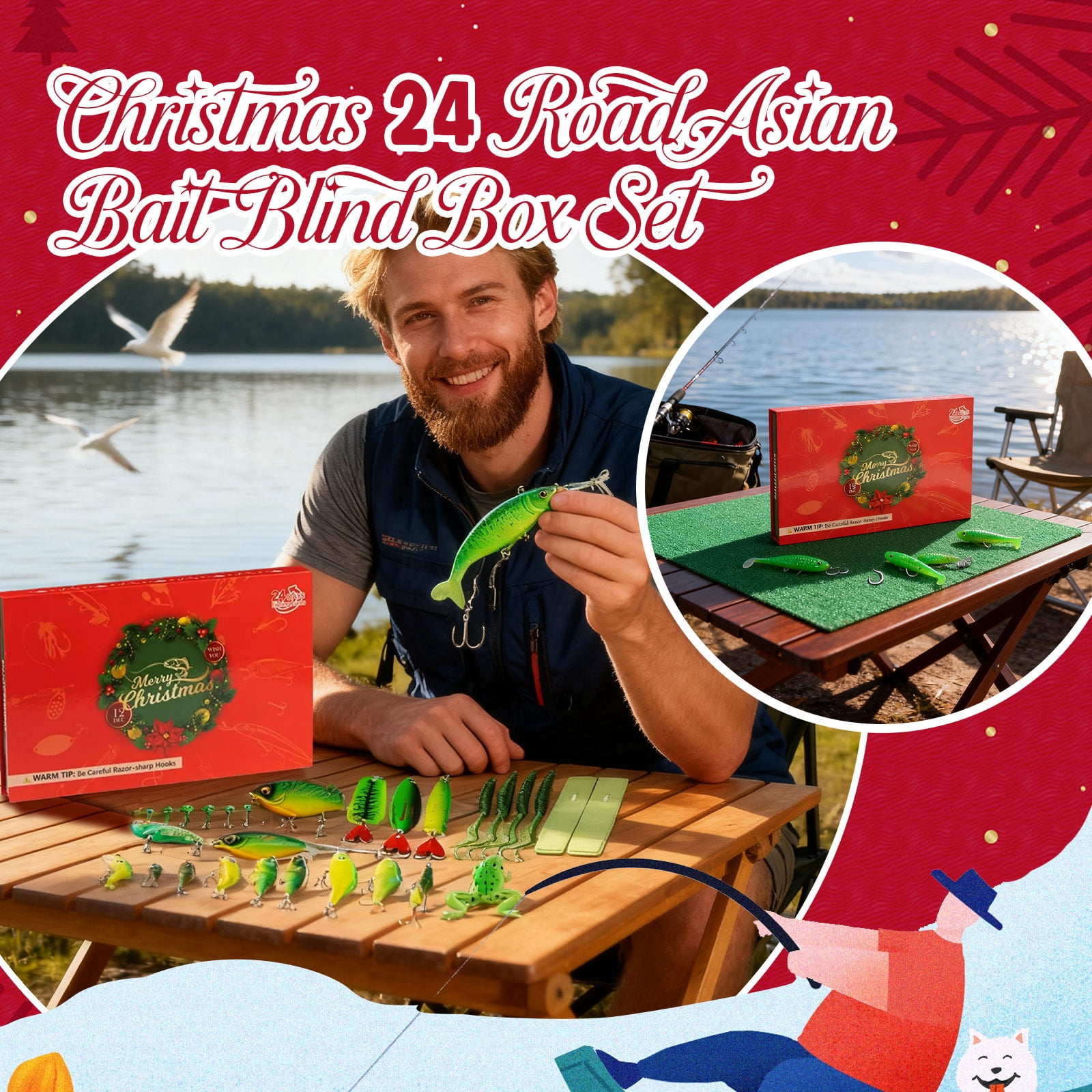Fishing Advent Calendar 2025, Fishing Lures Kit Including Crankbaits ...