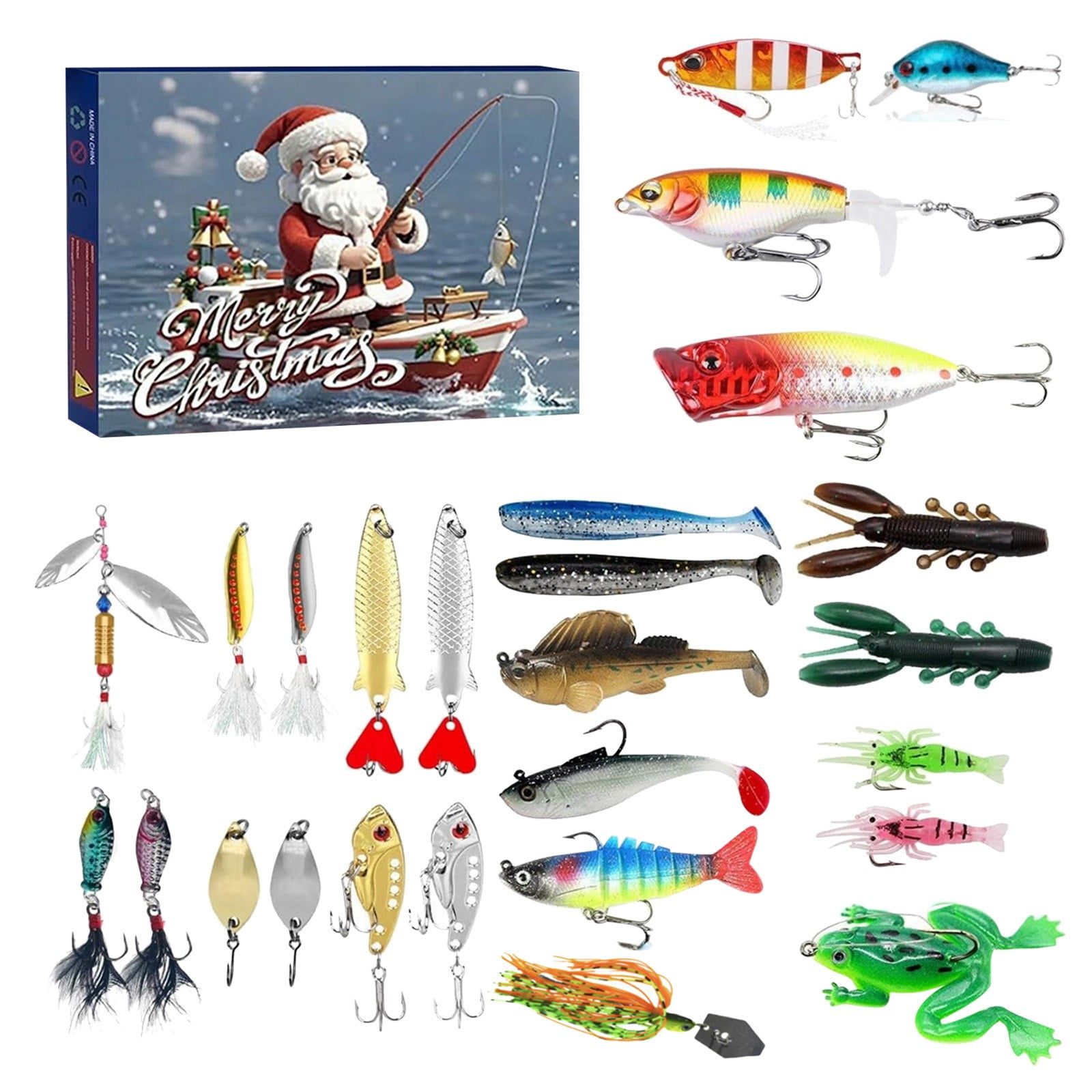 Fishing Advent Calendar 2025 for Adult Men, 24 Days Christmas Countdown ...