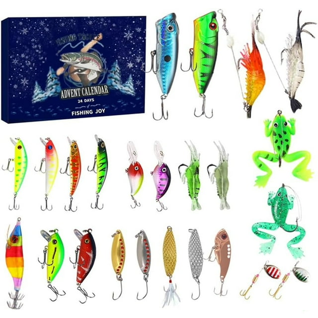 Fishing Advent Calendar for Christmas 2025, 24 Days Countdown Calendar ...
