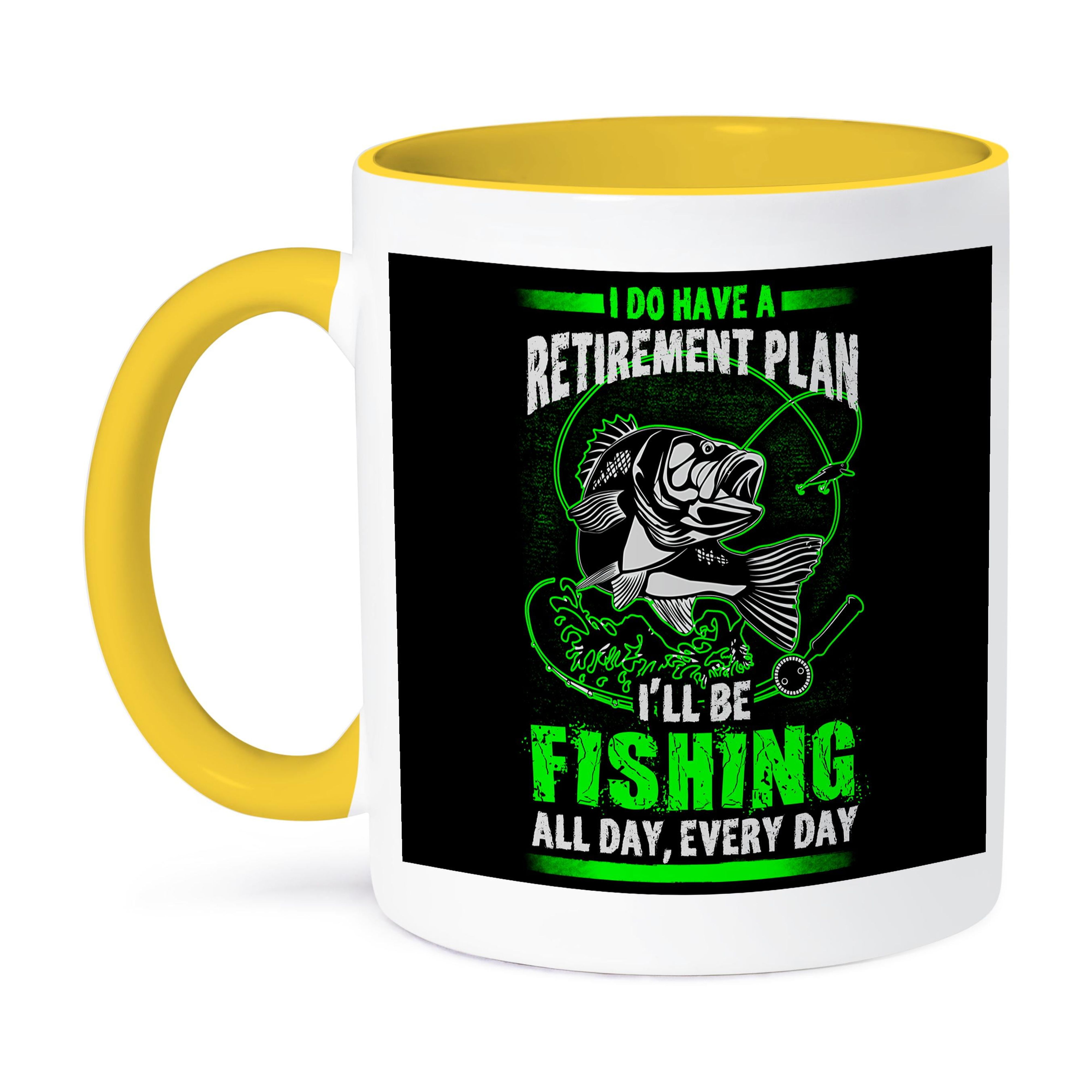 3dRose, Fishing All Day Every Day Quote Fish on Green and Black ...