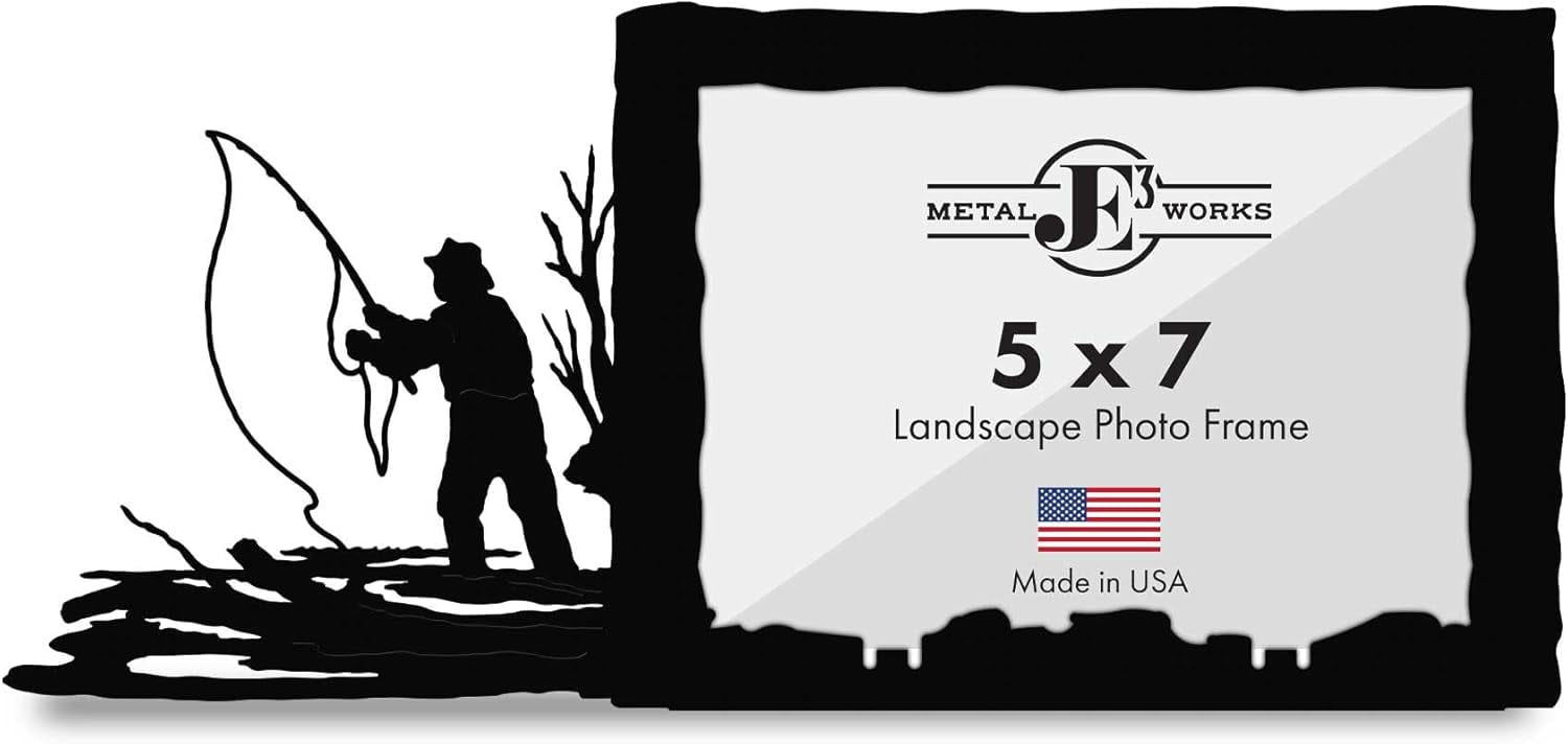 Fishing Angler Picture Frame 5x7 Landscape, Fly Fishing Portrait Frame ...