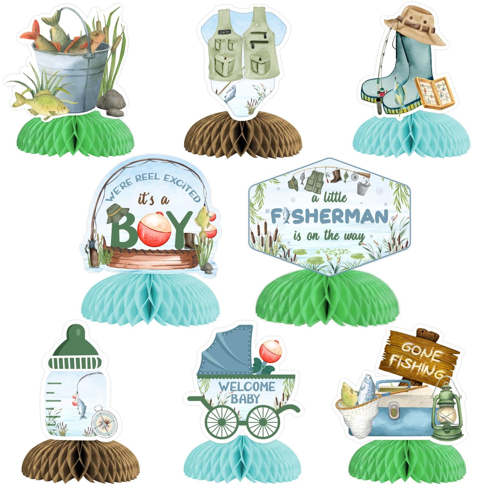 Fishing Baby Shower Decorations Centerpieces Fishing Centerpieces ...