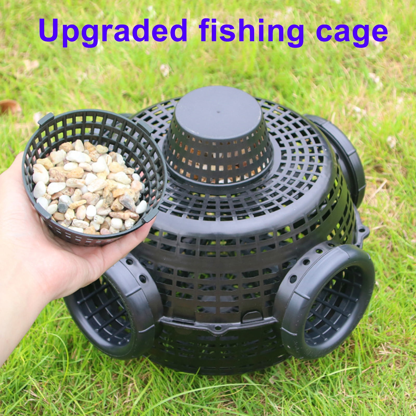 Fishing Bait Trap 4/6 Holes Heavy Duty Fine Mesh Detachable Portable ...