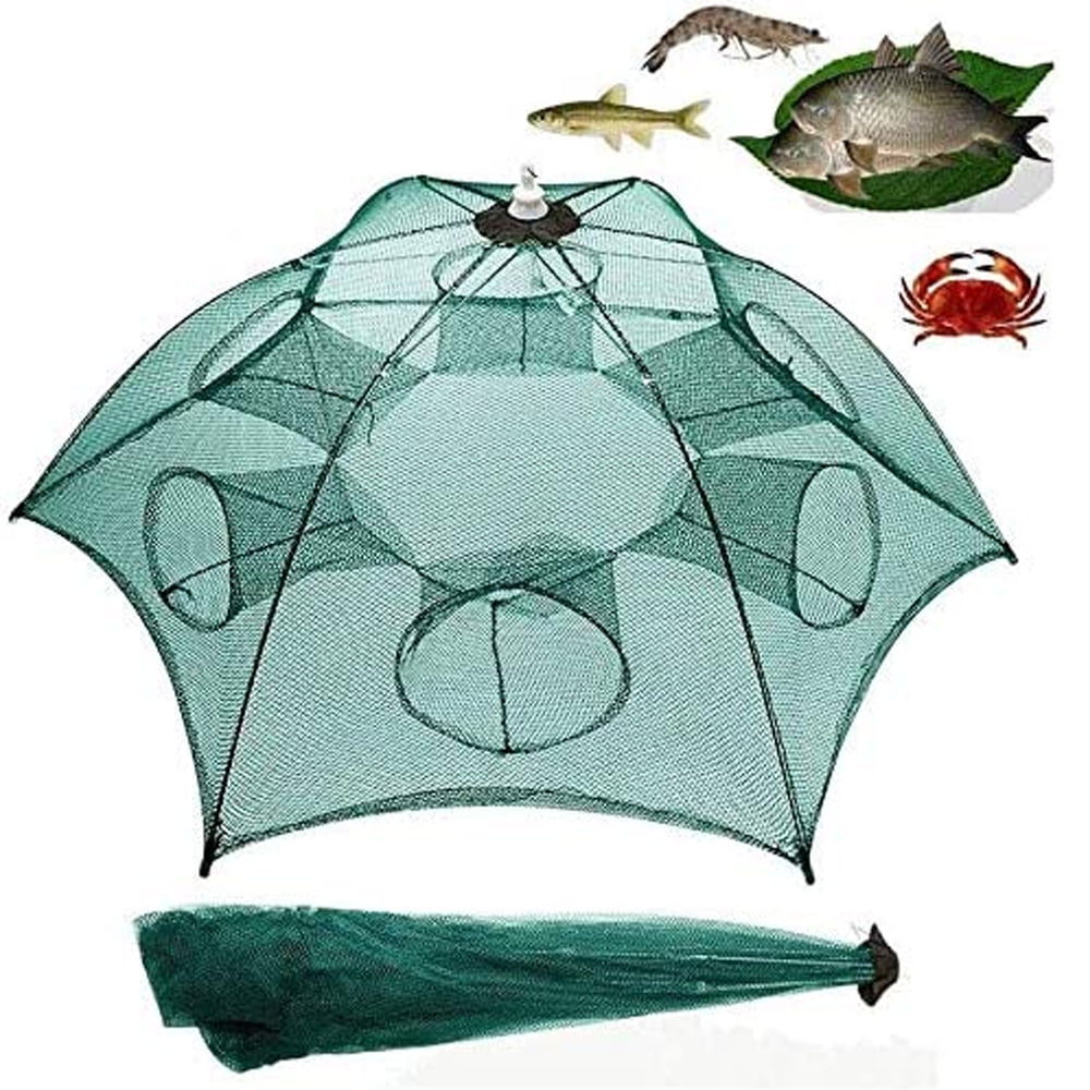 Fishing Bait Trap Crab Net Crawdad Shrimp Cast Dip Cage Fish Minnow ...