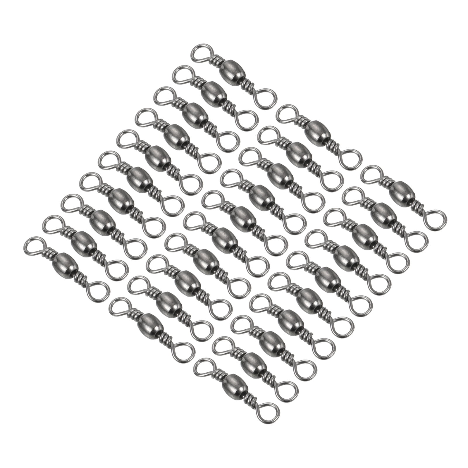 Fishing Barrel Swivel, 100Pcs 61lb Carbon Steel Terminal Tackle, Black ...