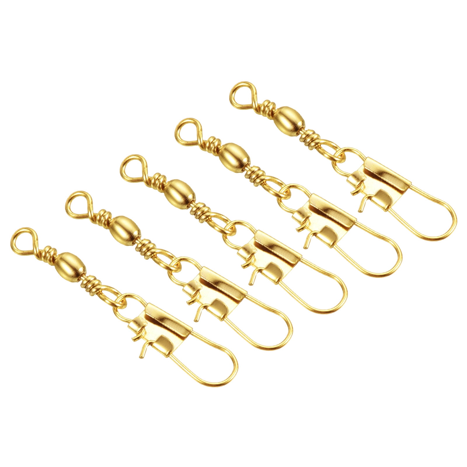 Fishing Barrel Swivel with Interlock Snap, 11lb Carbon Steel Solid Ring ...