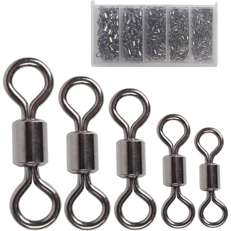 Fishing Barrel Swivels Set, 210pcs Rolling Bearing Snap Connector for ...