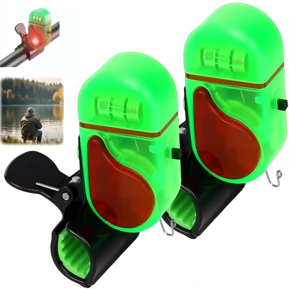 Fishing Bite Alarm with LED Light, 2025 New Fish Bite Alarm Sound Bite ...
