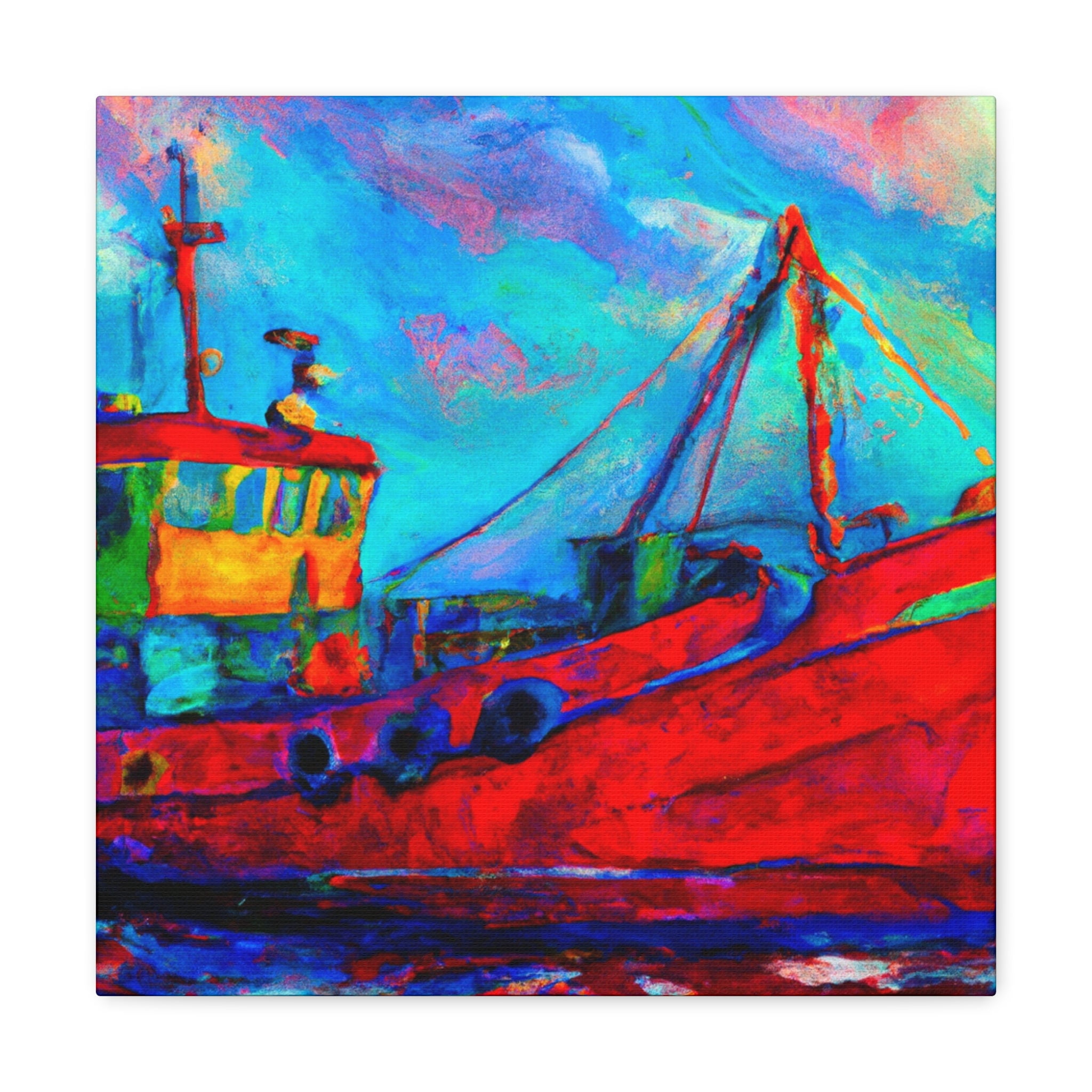 Fishing Boat Realism. - Canvas - Walmart.com