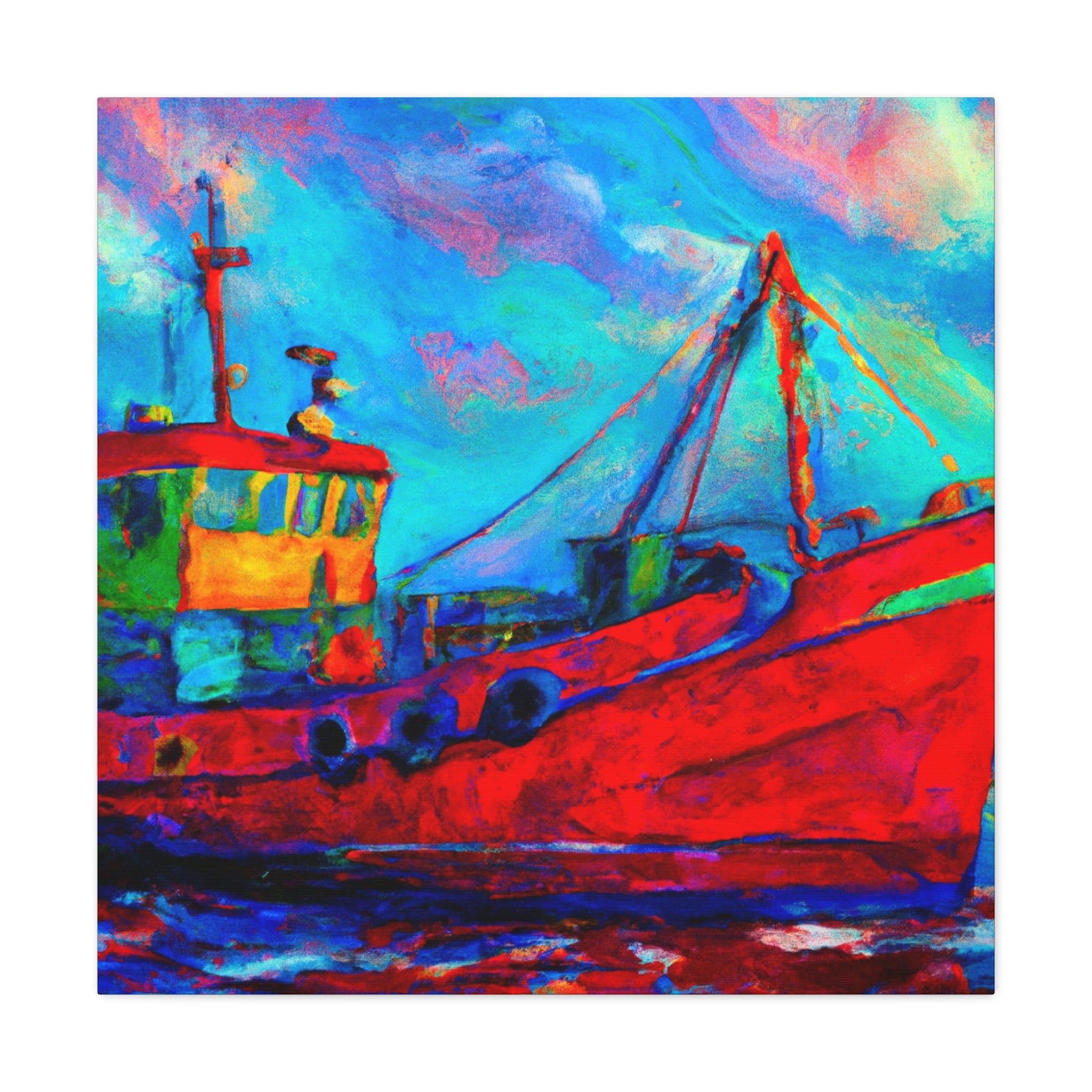 Fishing Boat Realism. - Canvas - Walmart.com