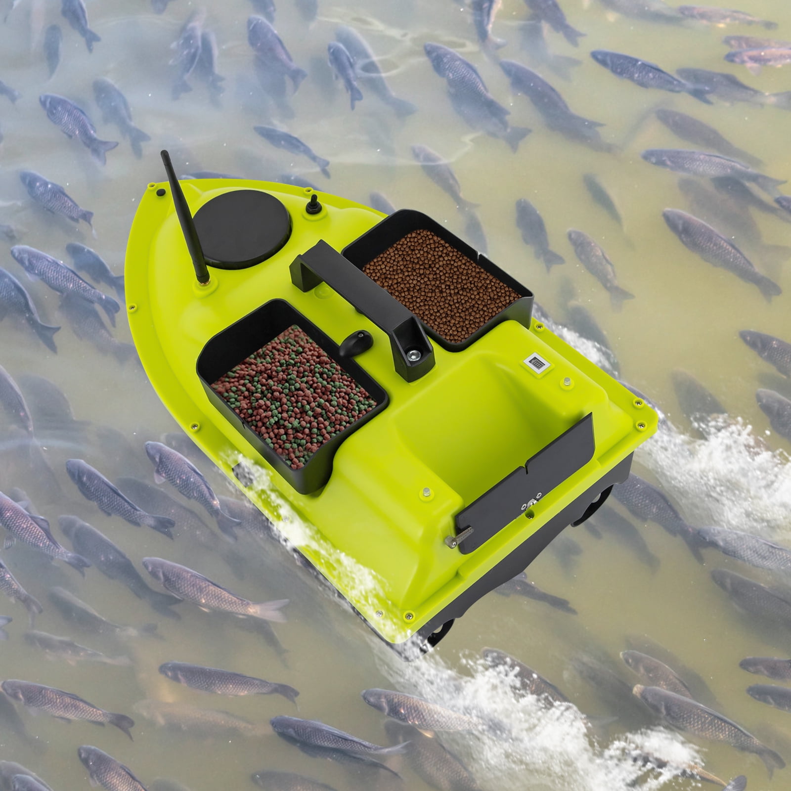 Fishing Boat with 52W Power, Remote Control, 99 Trolling Spots, Night ...