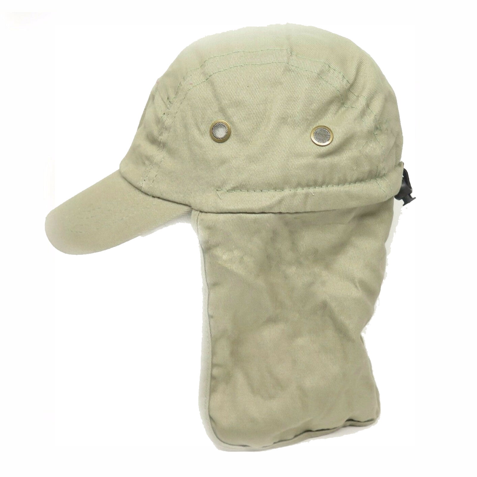 Fishing Boating Hiking Army Military Snap Brim Cap With Ear and Neck ...