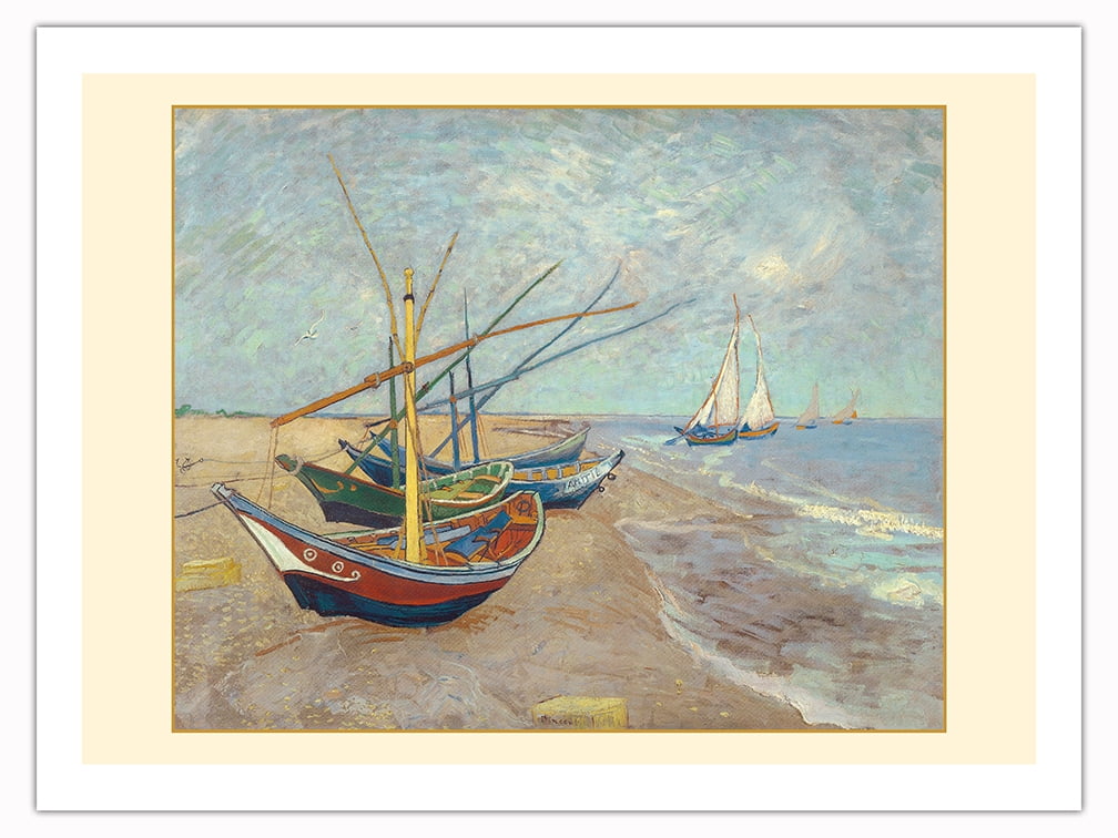 Fishing Boats on the Beach at Les Saintes-Maries-de-la-Mer France ...