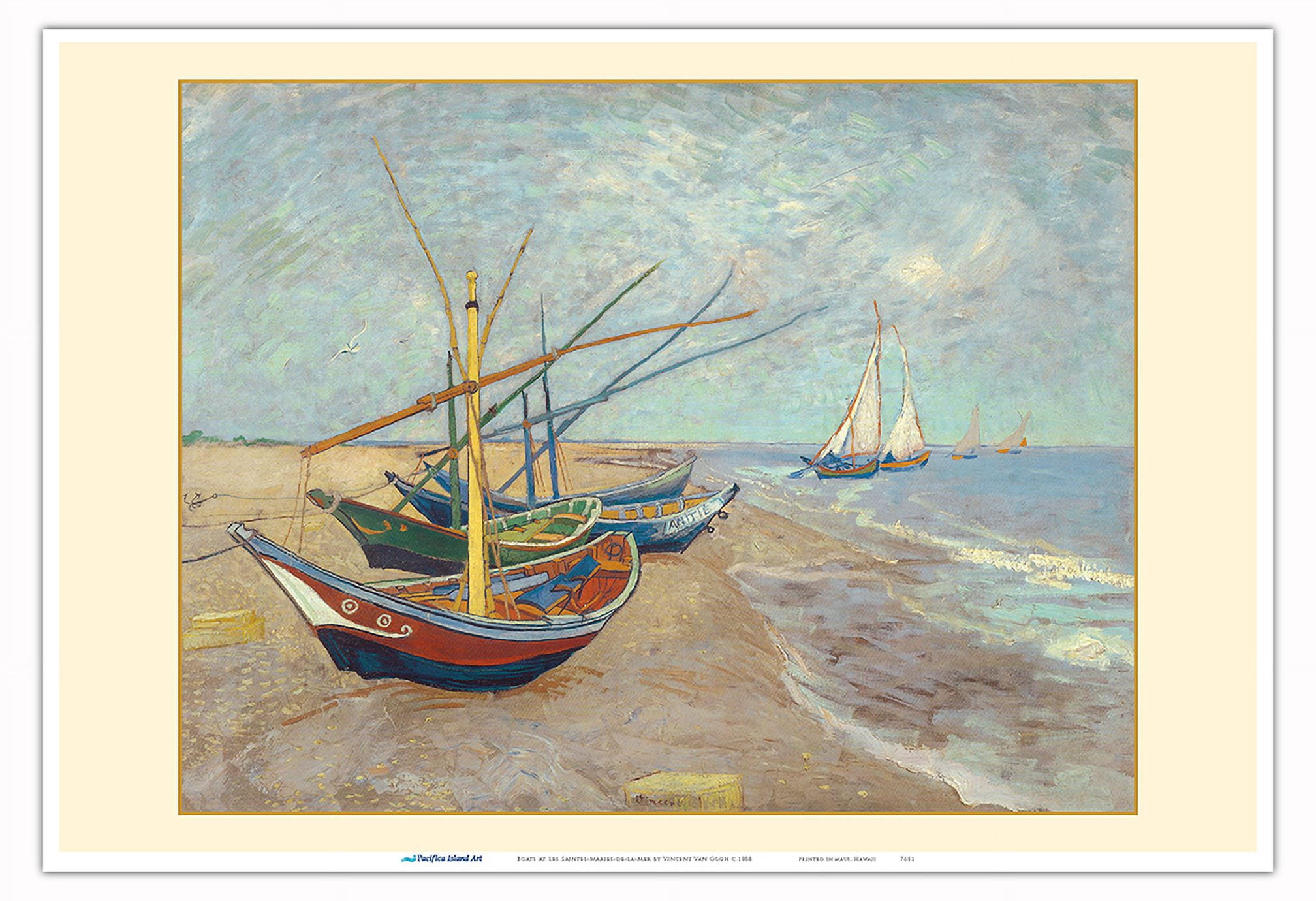 Fishing Boats on the Beach at Les Saintes-Maries-de-la-Mer France ...