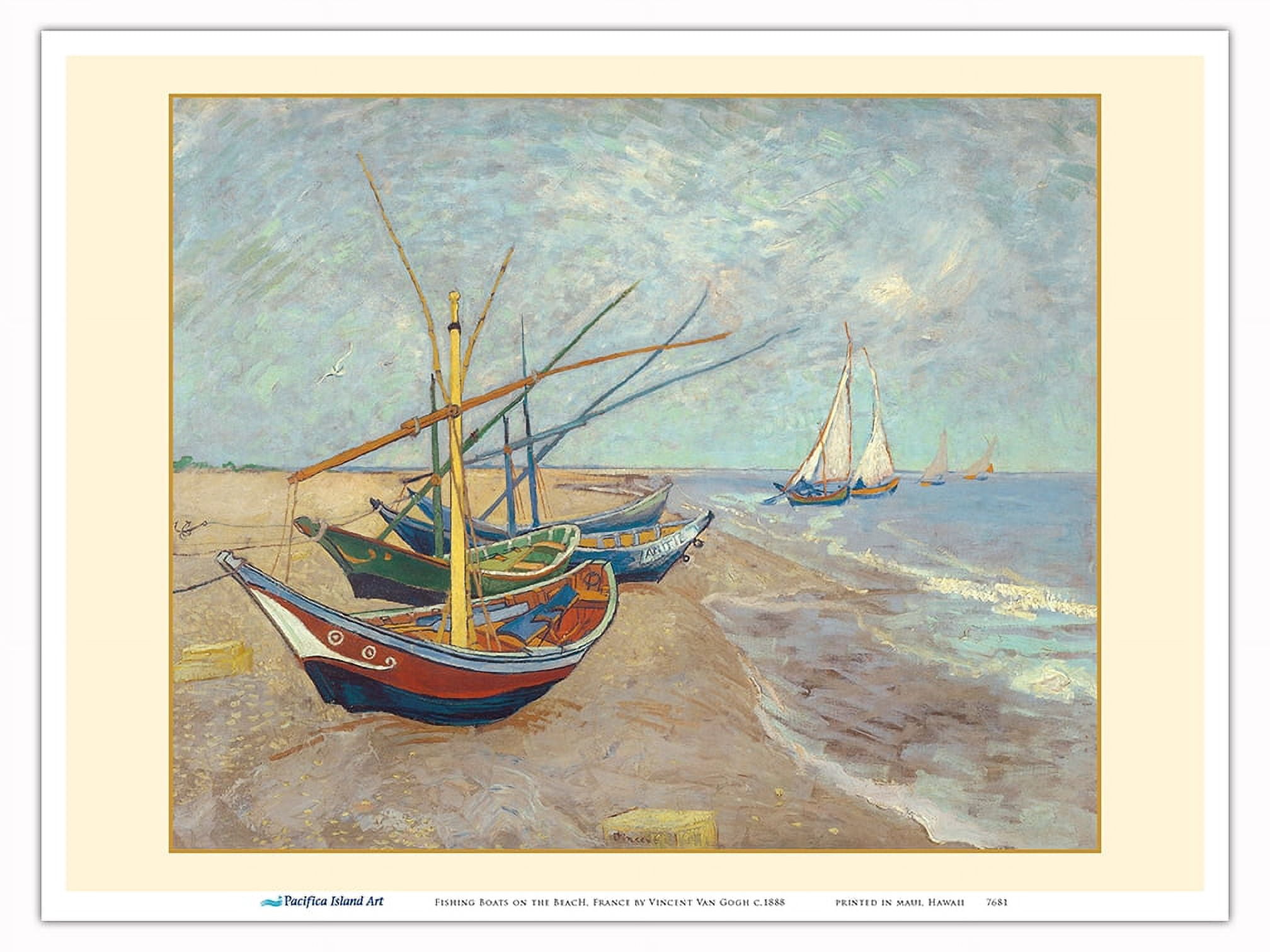 Fishing Boats on the Beach at Les Saintes-Maries-de-la-Mer France ...